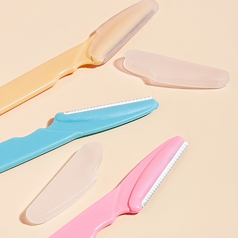 6Pcs Eyebrow Trimmer With Handle Stainless Steel Blade For Eyebrow ...