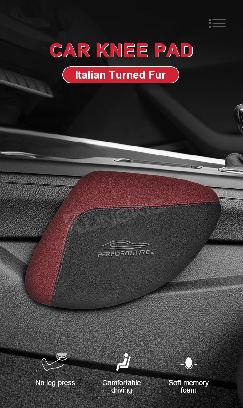 （Ready Stock）Suede Car Leg Knee Pad Universal Automotive Knee Support ...