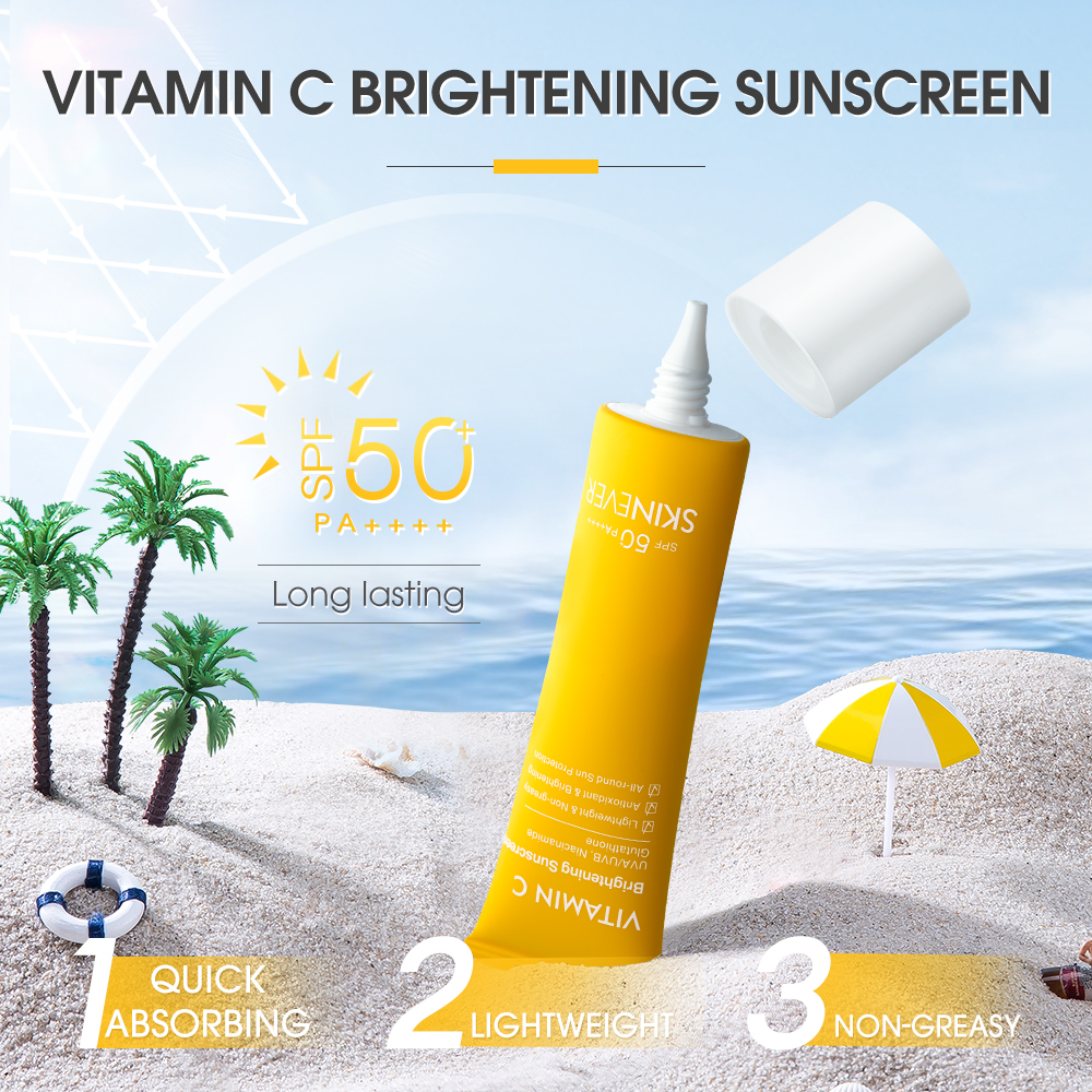 SKINEVER Vitamin C Brightening Sunscreen SPF50+ PA++++ Tone Up Face ...