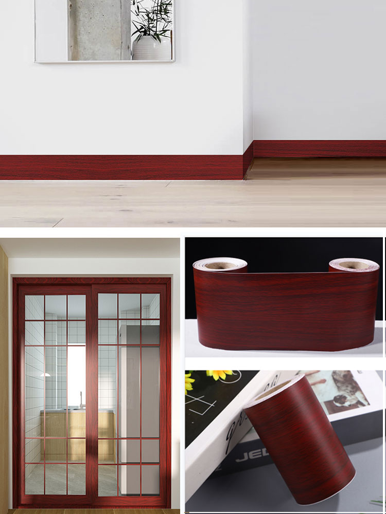 Red wood grain, redwood repair, door frame edge wrapping, door frame ...