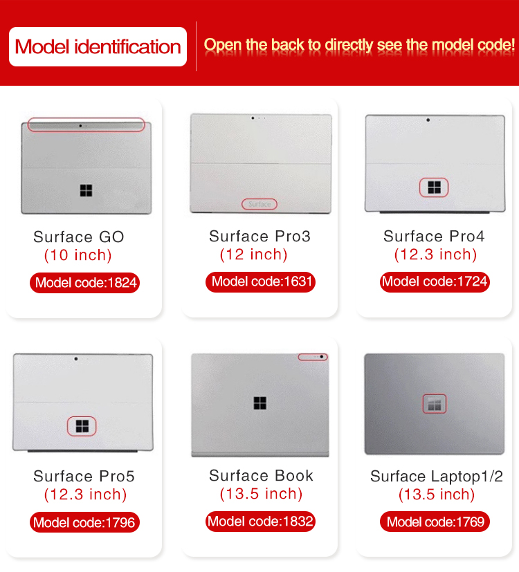 Premium Protective Skin Sticker Decals Microsoft Surface Pro3 Pro4 Pro5 Pro6 Pro7 Pro7+ ProX/8/9 ...