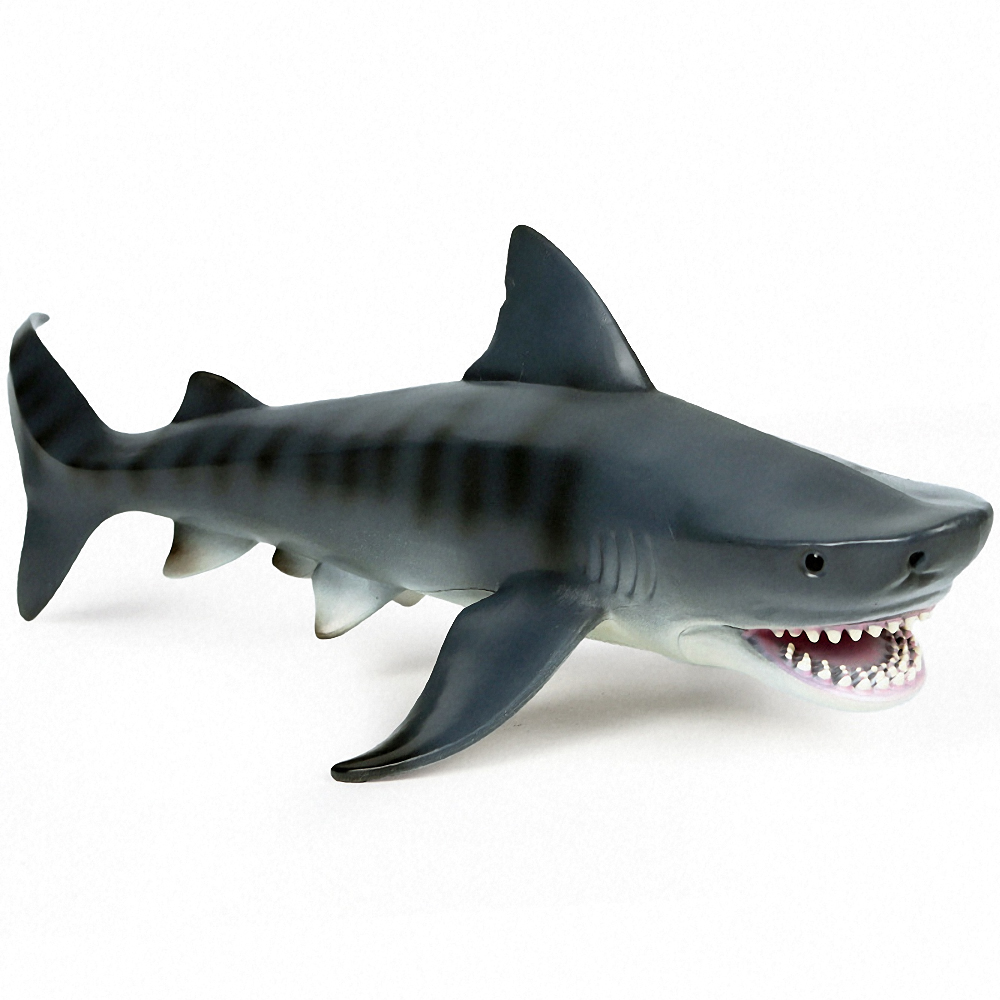 A0380 Children Simulation Marine Life Animal Model Tiger Shark Great ...