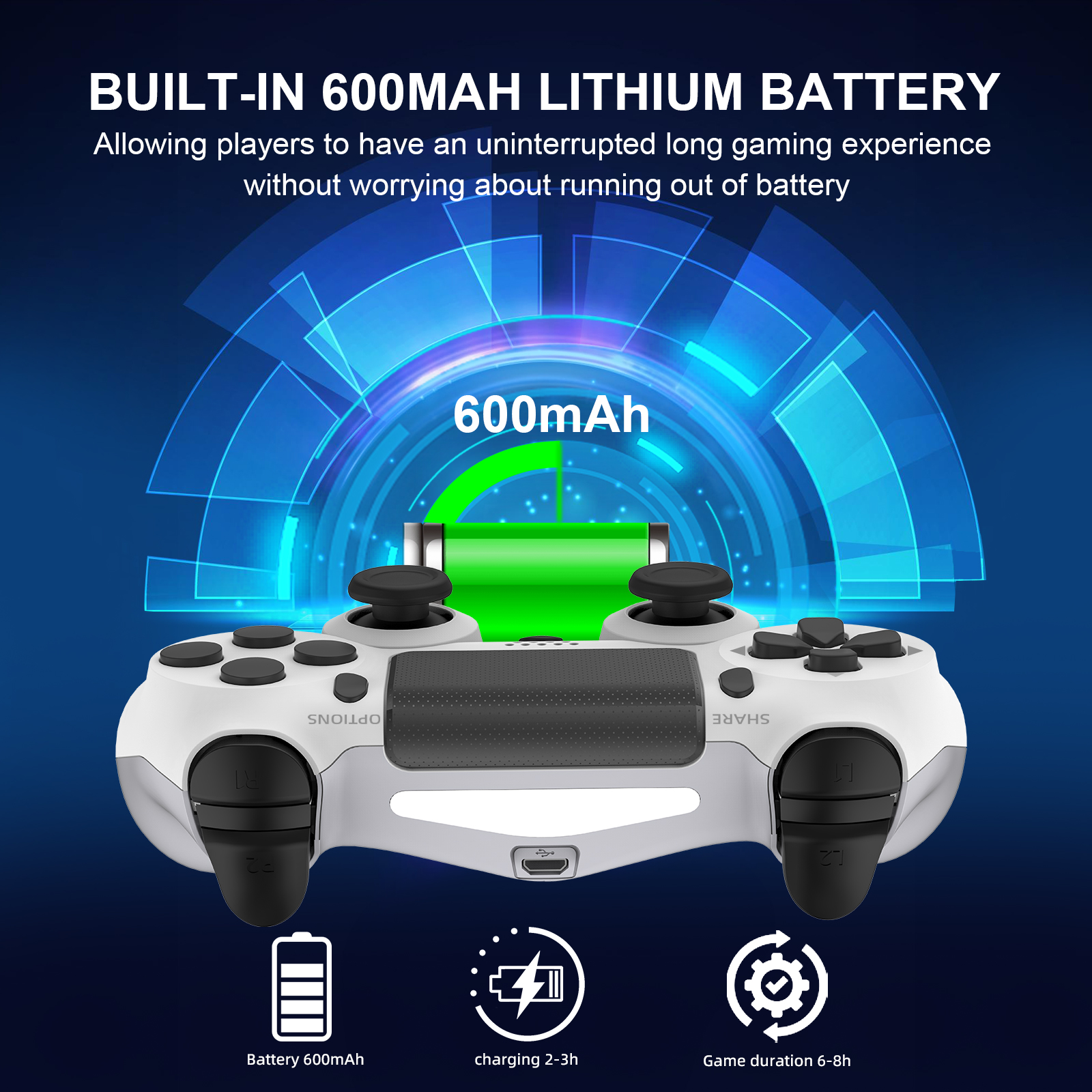 Wireless Gamepad PC Joystick touchpad Dual Vibration For PS4 PS3 PC No ...