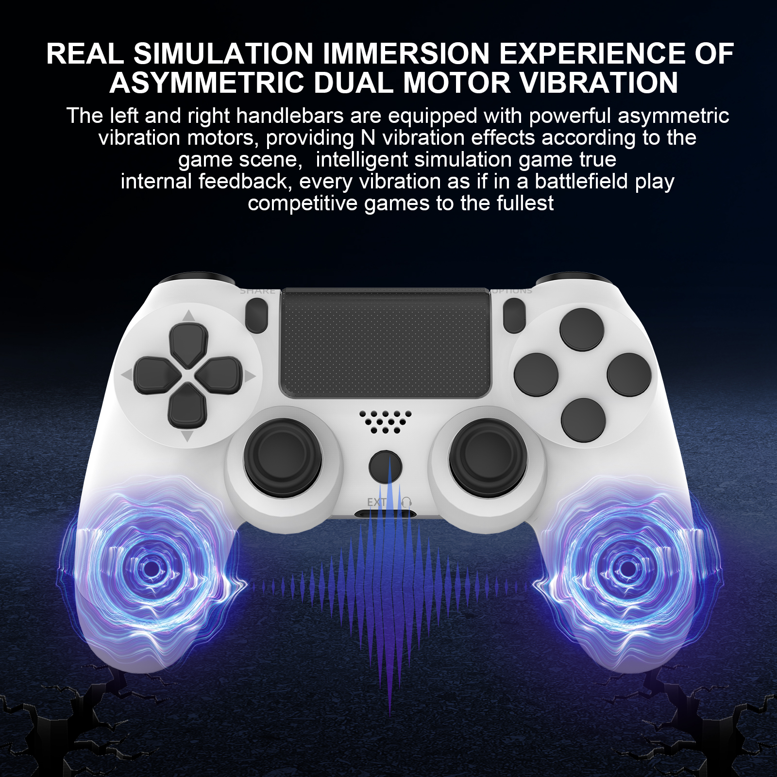 Wireless Gamepad PC Joystick touchpad Dual Vibration For PS4 PS3 PC No ...