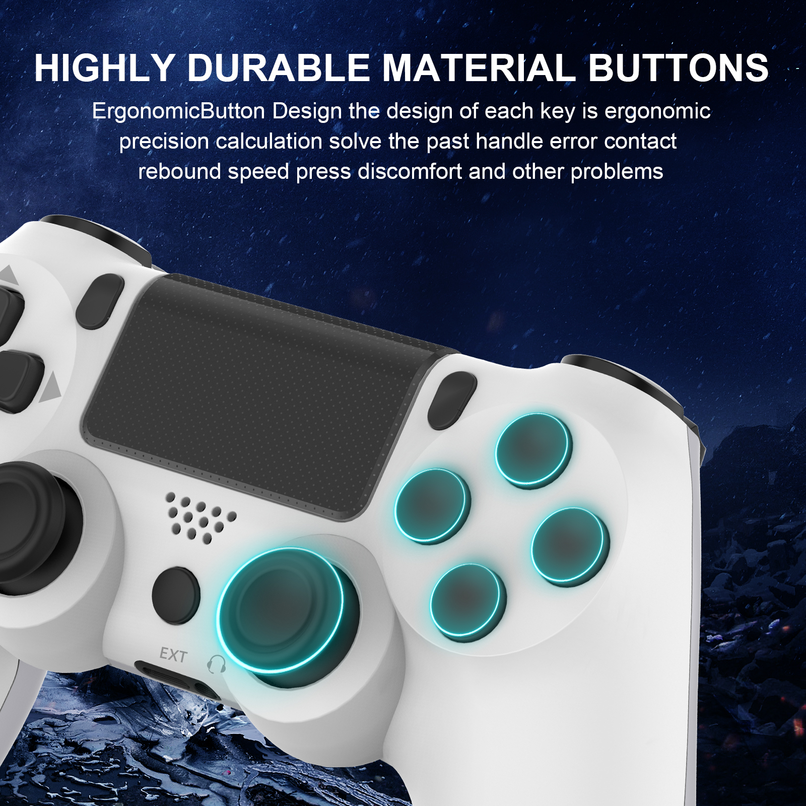 Wireless Gamepad PC Joystick touchpad Dual Vibration For PS4 PS3 PC No ...