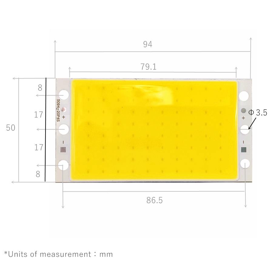 COB LED Panel Light 94x50MM Ultra Bright Strip Lamp 10W COB Board LED ...
