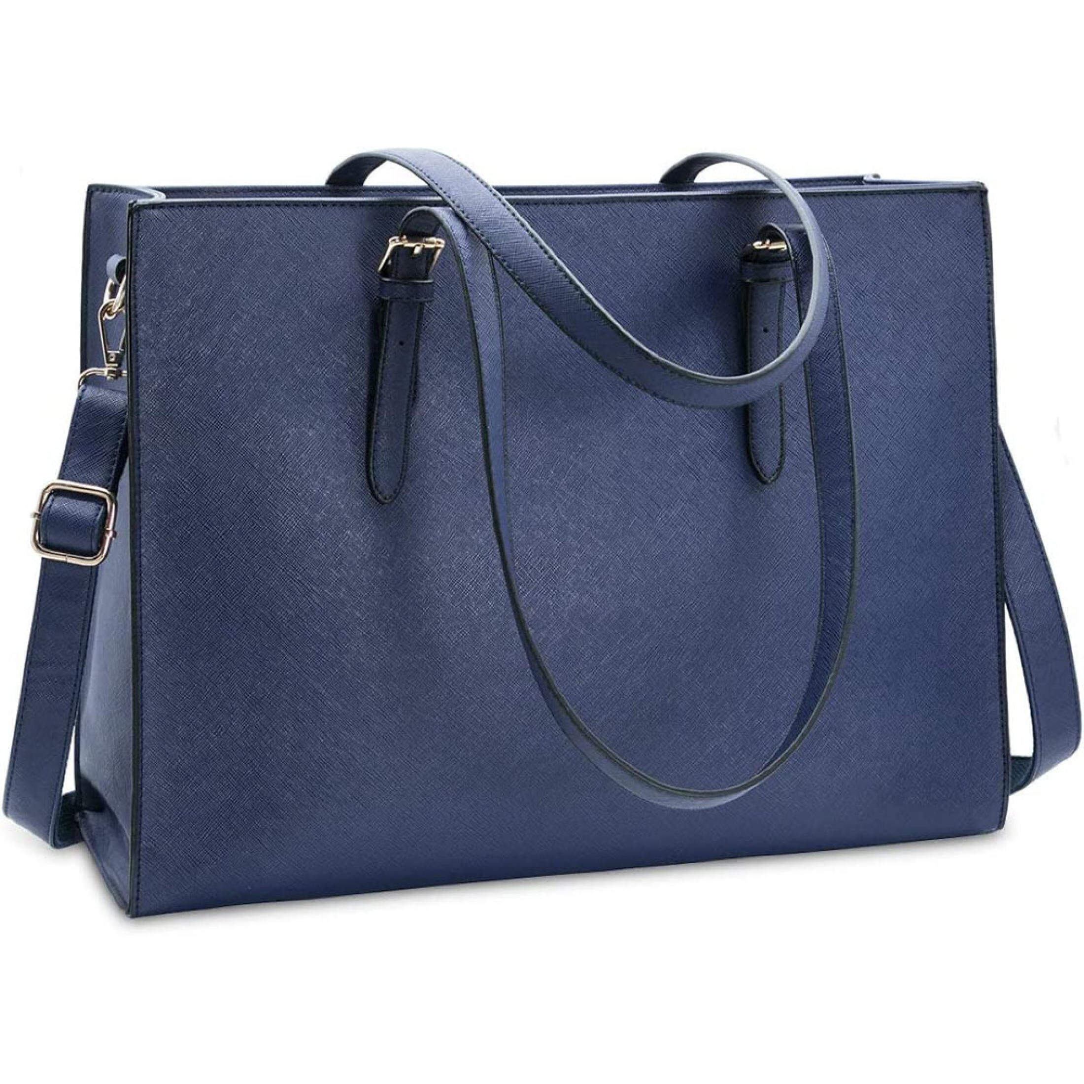 Laptop Bag Women 15.6-Inch Computer Work Handbag Leather Handbag ...