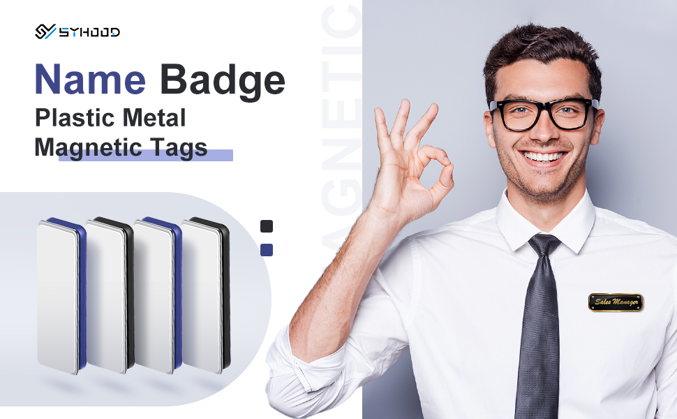 10 Pack Magnetic Name Tag Holders with Strong Magnets for Securely ...