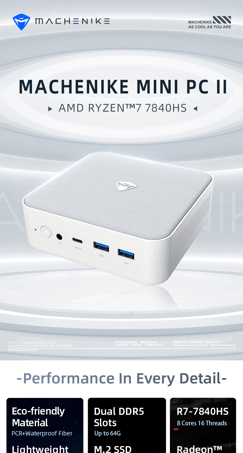 Machenike Mini PC II, Intel i7-13620H, AMD Ryzen7 7840H, AMD Ryzen5 ...