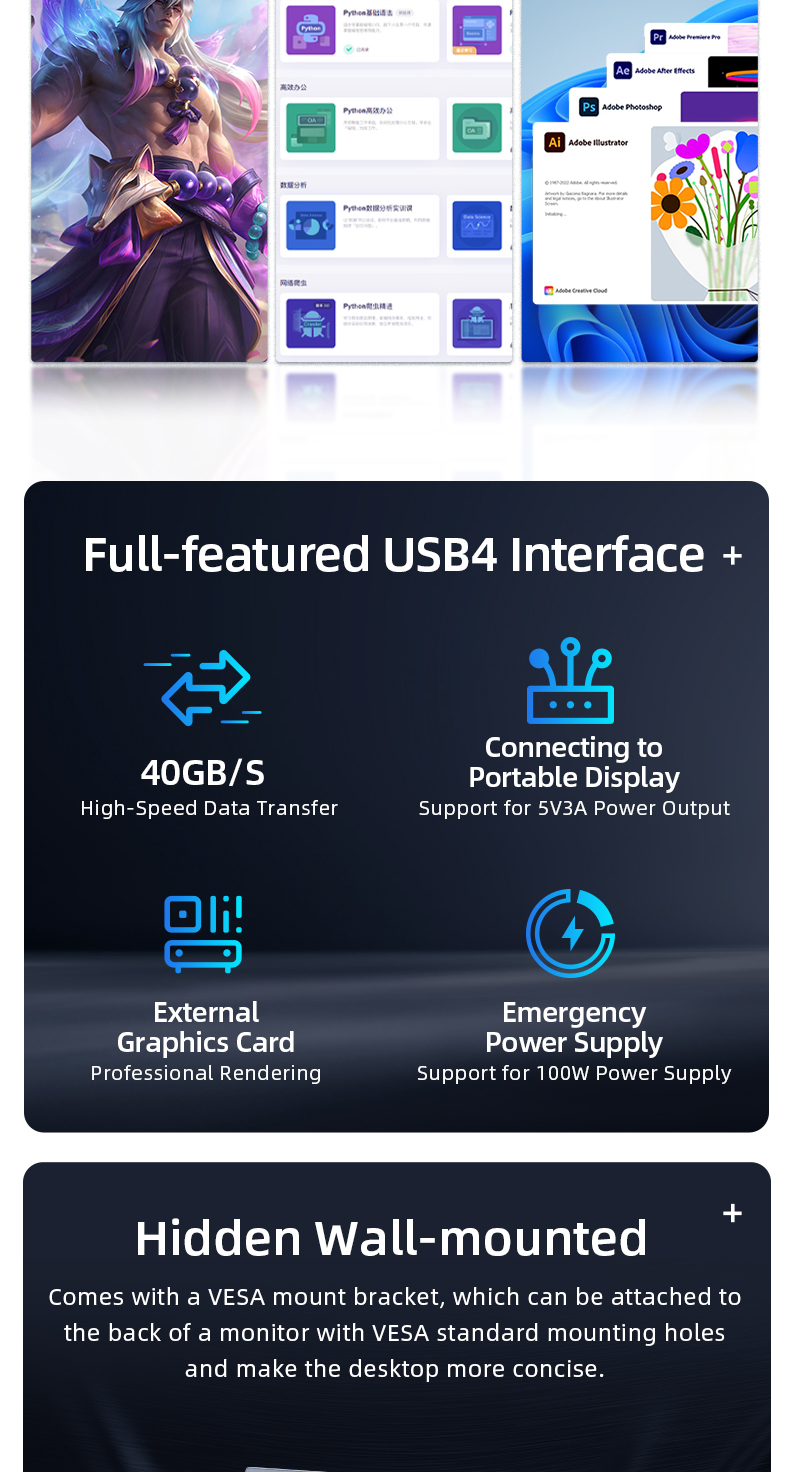 Machenike Mini PC II, Intel i7-13620H, AMD Ryzen7 7840H, AMD Ryzen5 ...