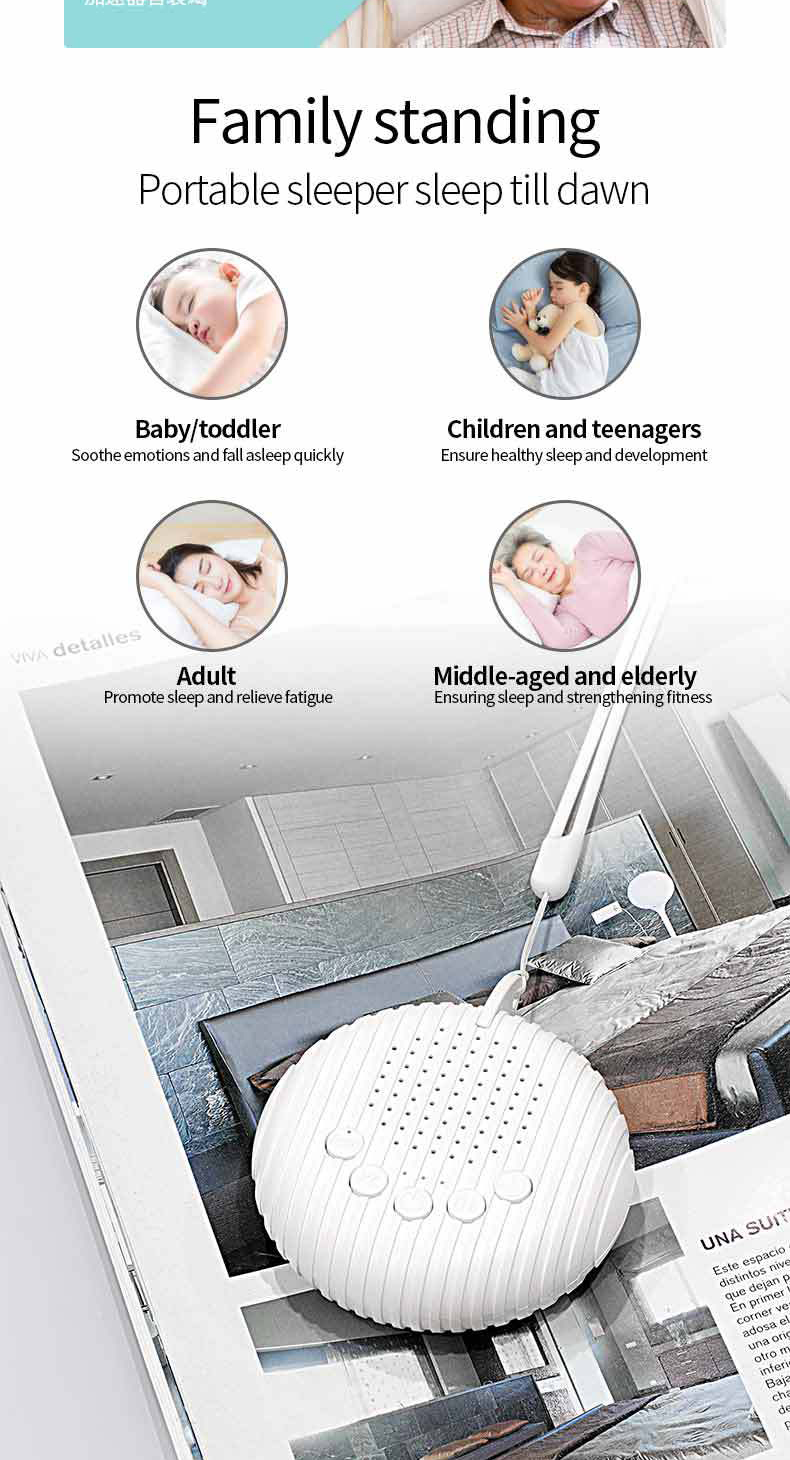 Kiumo Baby White Noise Machine Portable Baby Sleep Soother Toy with ...