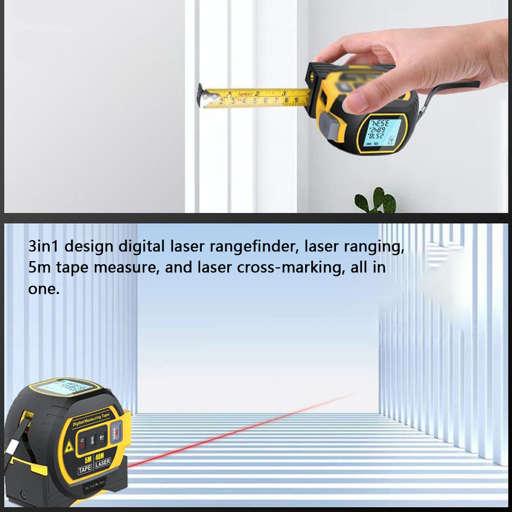 3in1 Laser Rangefinder, laser measuring tape,5m Tape Measure Ruler ...