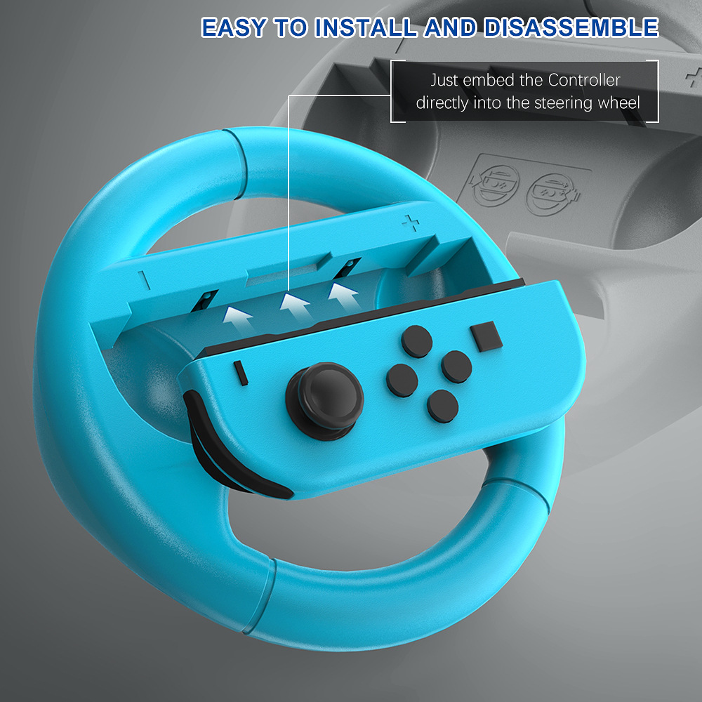 VGTIME Steering Wheel Gaming 2pcs Joy-Con Wheel For Nintendo Switch ...