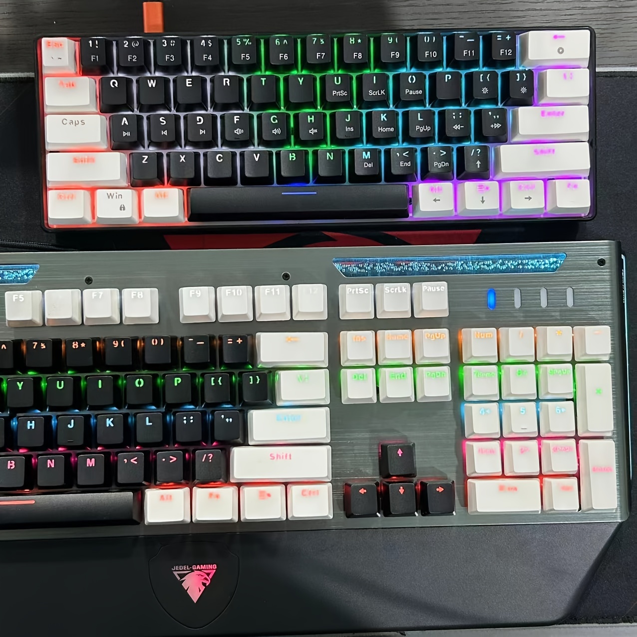 Keycap for 104Key 61Key White and black Universal Backlit Mechanical ...