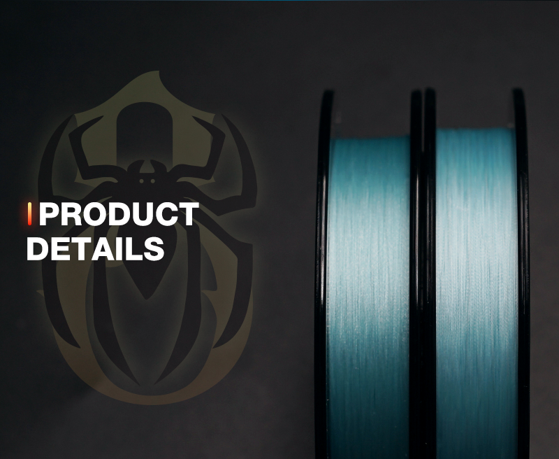 Seasir P-Series Black Spider 8 Braided PE Fishing Line Ice Blue 8 ...