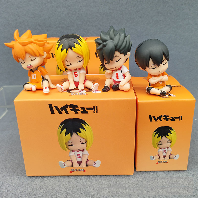 4Pcs/Set Anime Haikyuu!! Figure Hinata Shoyo Tobio Kageyama Bokuto ...