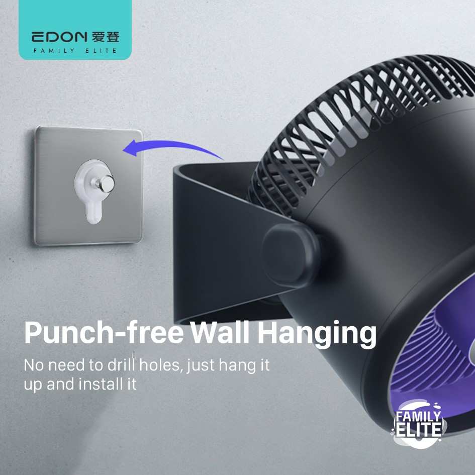 Edon Wall Fan Kitchen Wireless Air Circulation Fan 100 Speed Portable Electric Fan E801 | Shopee ...