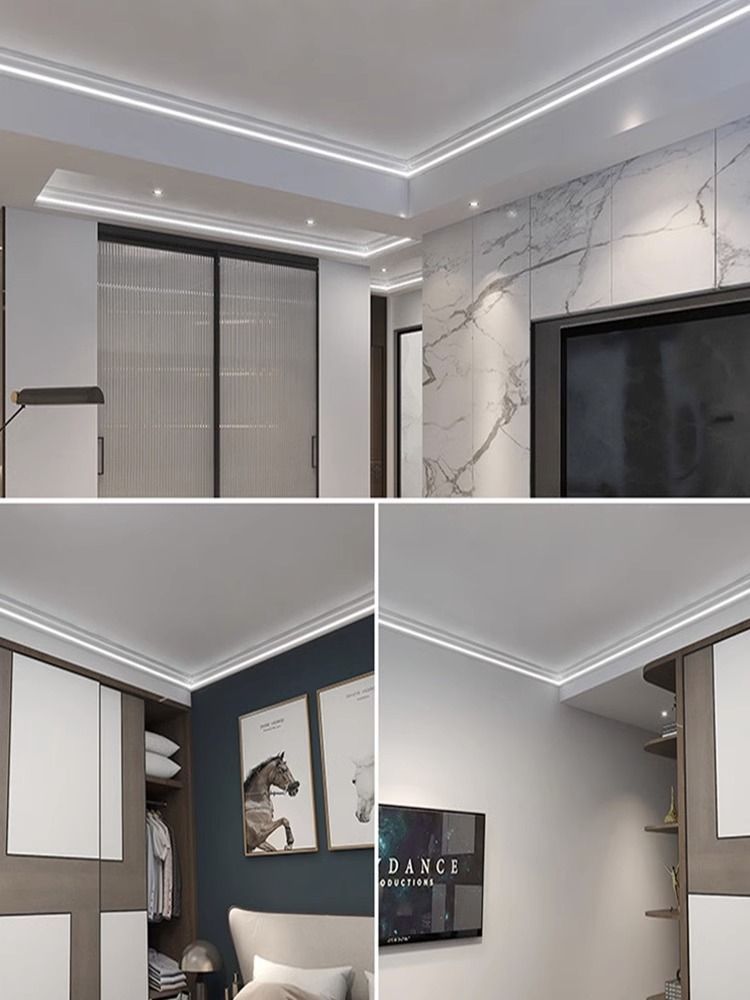 LED Luminous Ceiling Light Top Angle Linear Light Aluminum Groove ...