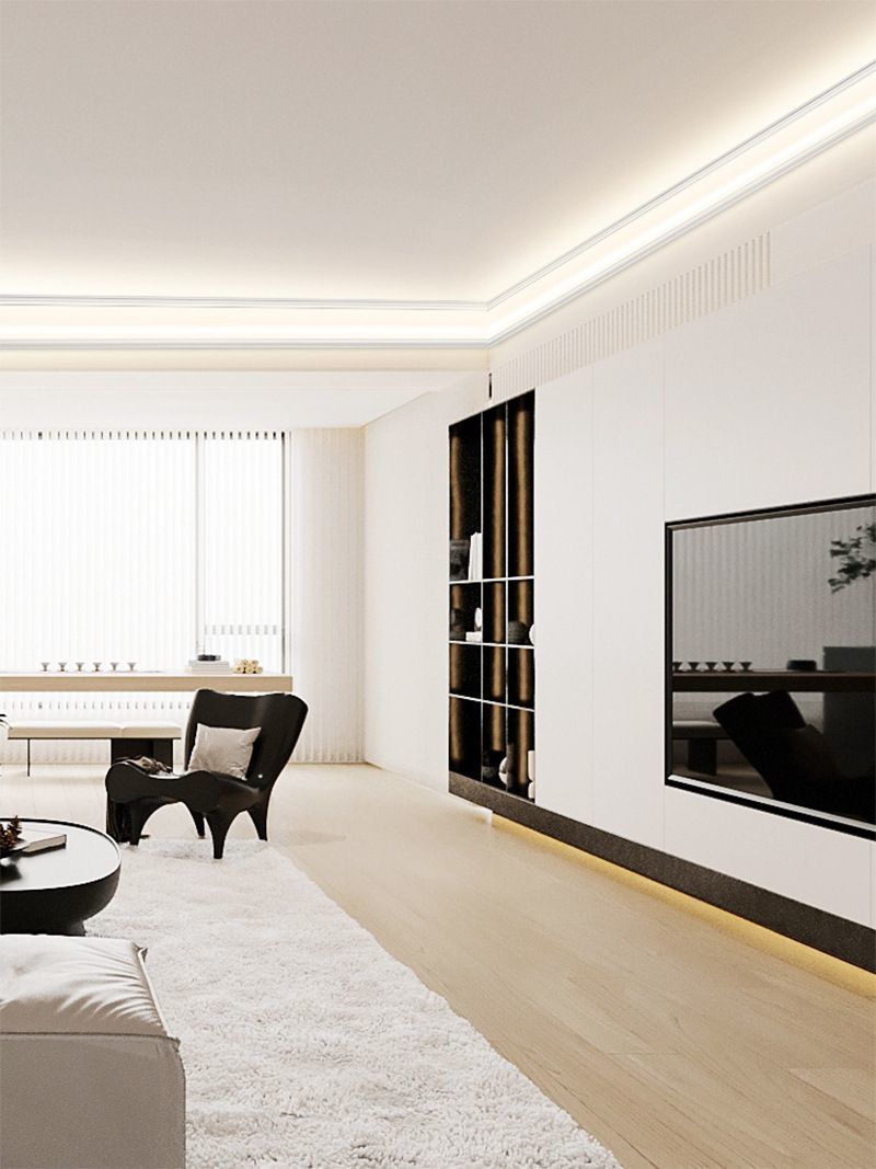 LED Luminous Ceiling Light Top Angle Linear Light Aluminum Groove ...