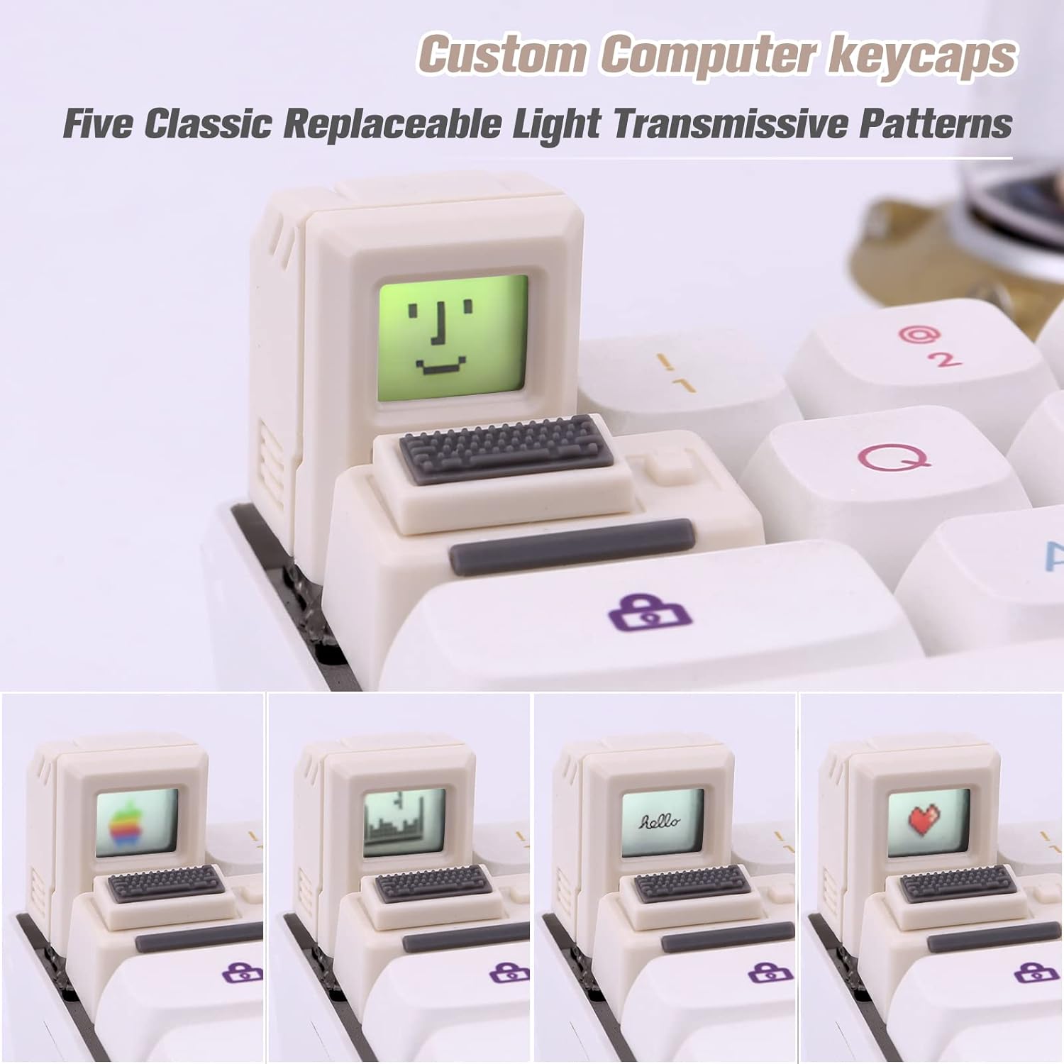 K-01 Custom Keycaps for Esc&Tab Key - Classic Retro Backlit Magnetic ...