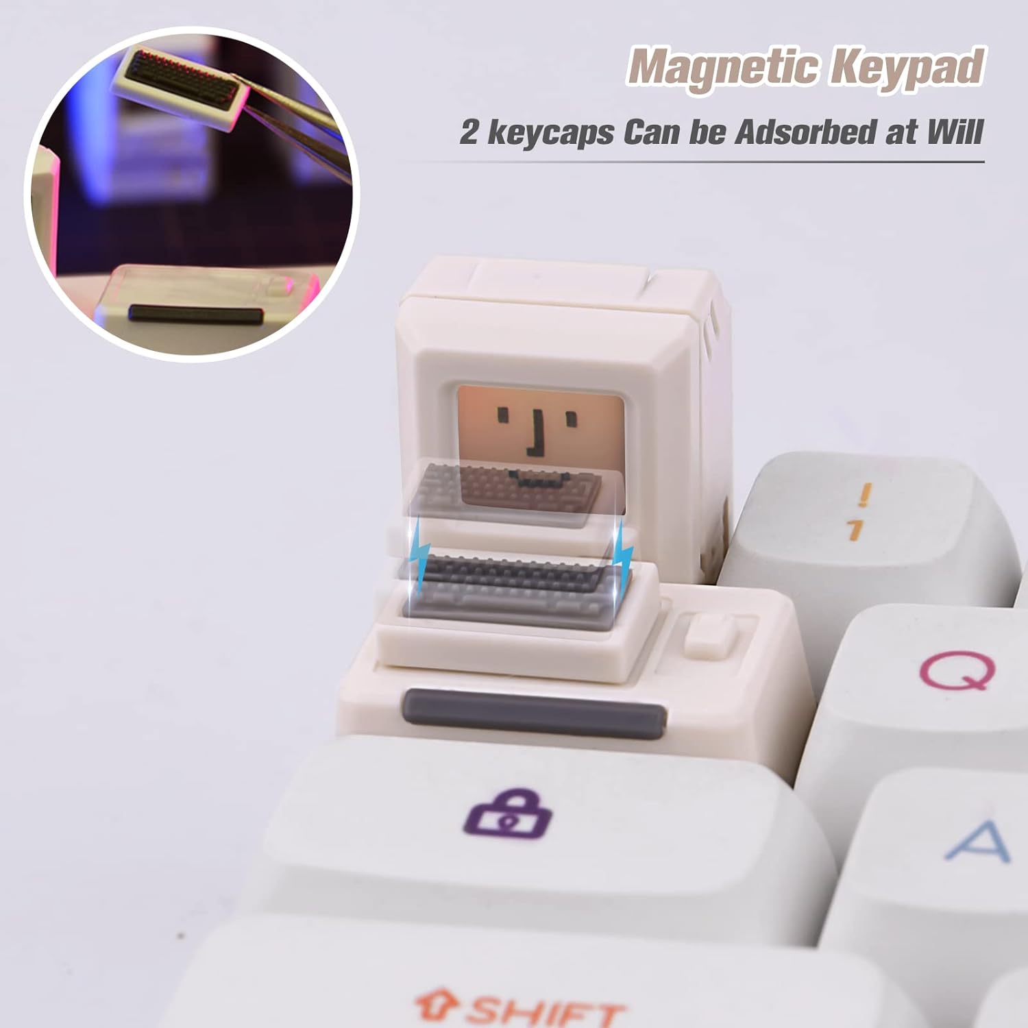 K-01 Custom Keycaps for Esc&Tab Key - Classic Retro Backlit Magnetic ...