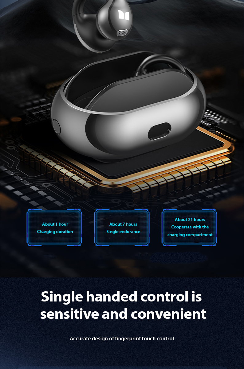 Monster AC600 Earbuds Open Ear Bone Conduction Wireless Sport Bluetooth ...