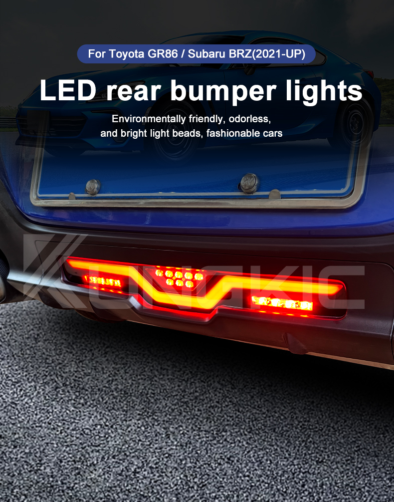For Toyota GR86 Subaru BRZ 2021-2024 LED Rear Bumper Lights Running ...