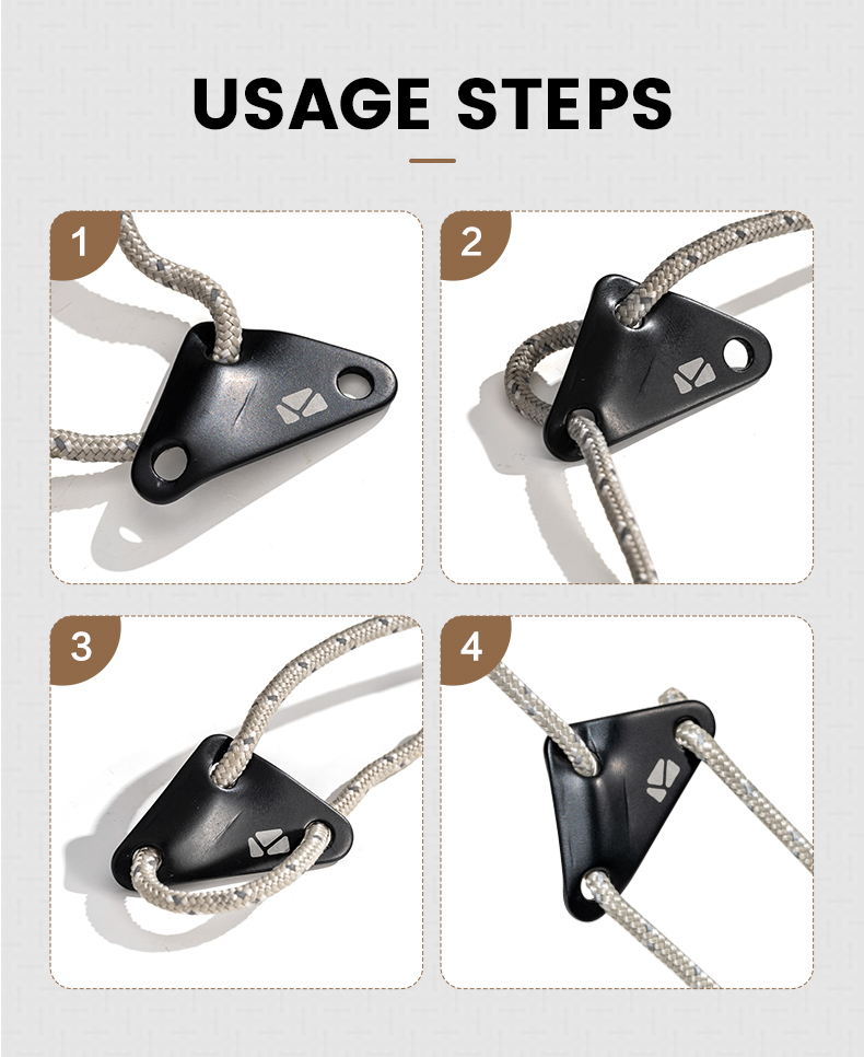 MOBI GARDEN Triangular Windproof Rope Blade Aluminum Length Adjustment ...