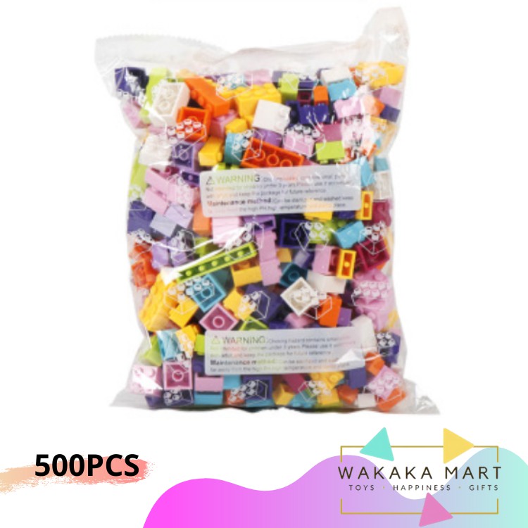 [Malaysia Stock]] 500/1000 Pieces Building Blocks DIY Bricks Small Size ...