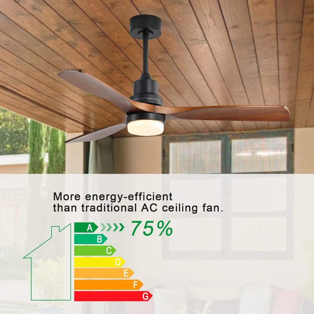 Nordic Ceiling Fan With Light 3 Blades Wood Color Ceiling Fans 42/48 ...