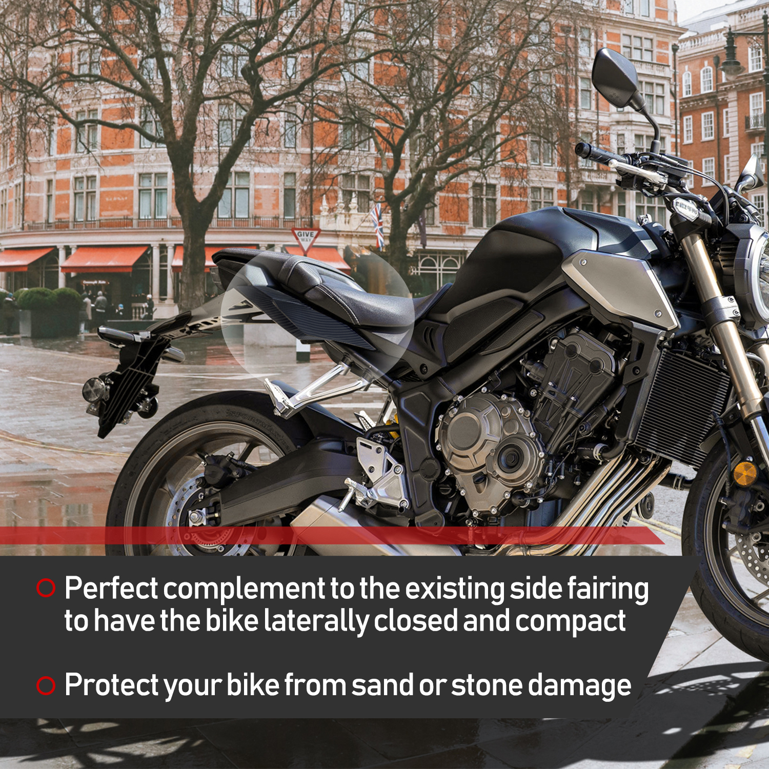 LJBKOALL cb650r Motorcycle Rear Seat Side Panel Cover Cowl Fairing For ...