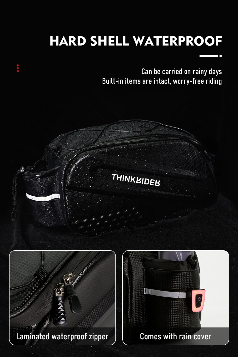 ThinkRider Bicycle 14L Multifunctional Bicycle Rear Seat Bag Waterproof ...