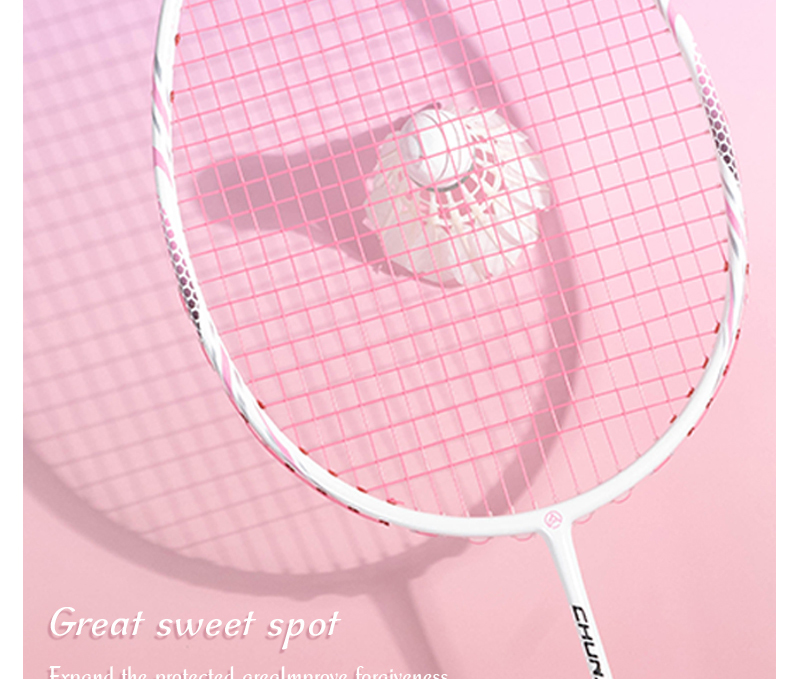 ALP DF 8U G6 Max 30Lbs Strung 100% Full Carbon Fiber Pink Badminton ...