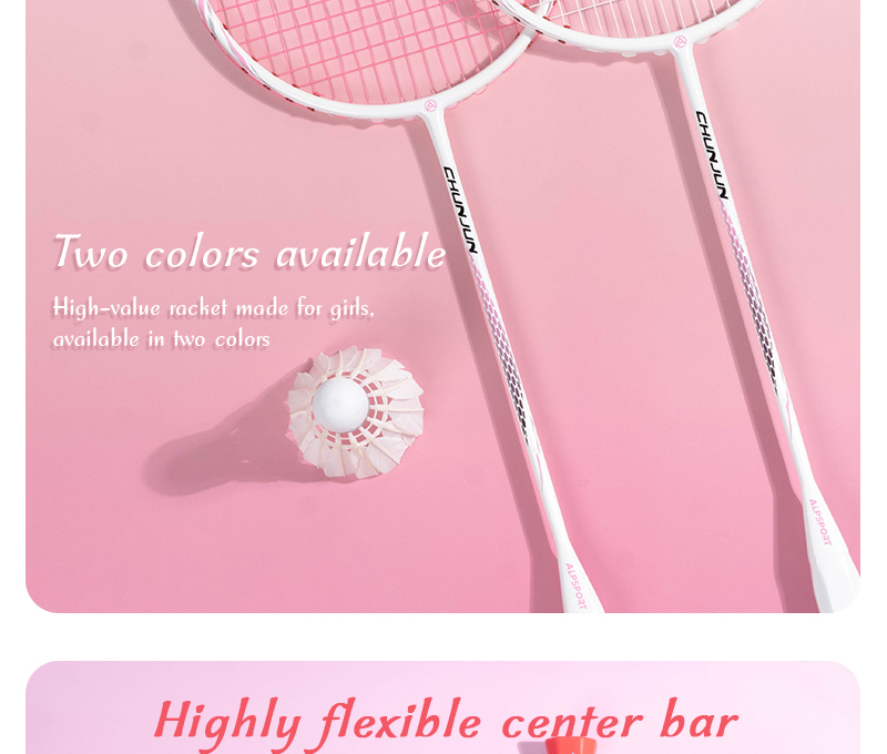 ALP DF 8U G6 Max 30Lbs Strung 100% Full Carbon Fiber Pink Badminton ...