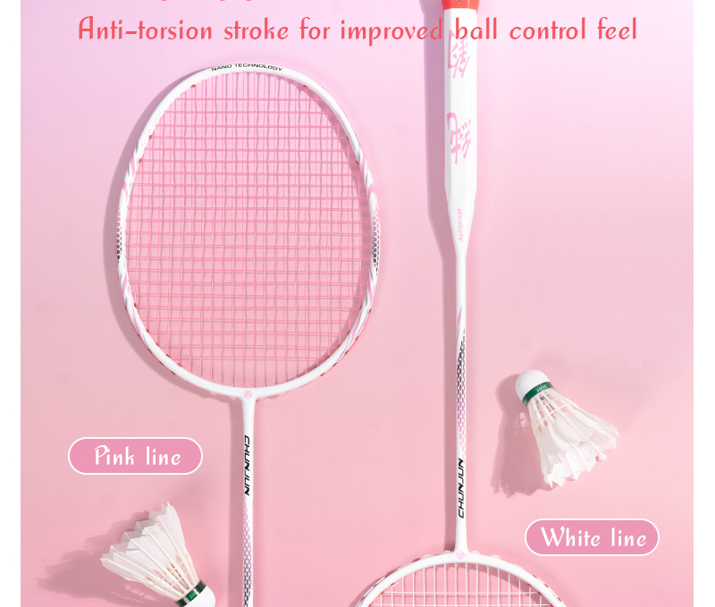 ALP DF 8U G6 Max 30Lbs Strung 100% Full Carbon Fiber Pink Badminton ...