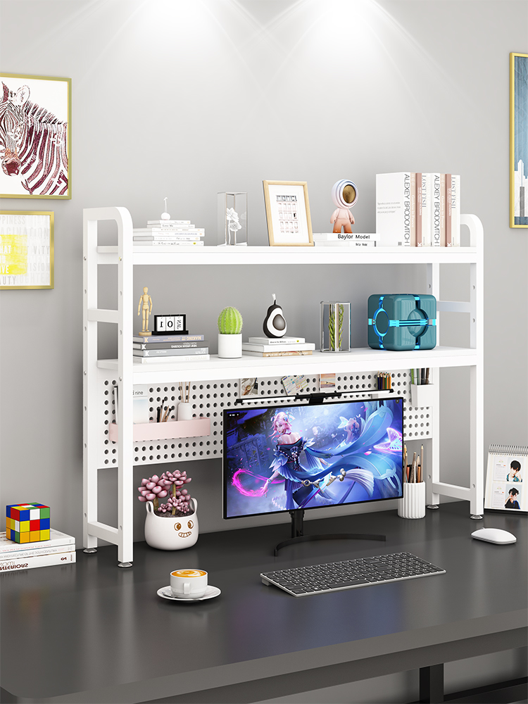 Desktop rack, minimalist bookshelf, desktop hole board storage rack ...