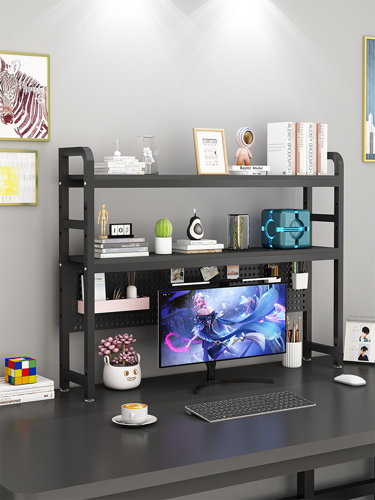 Desktop rack, minimalist bookshelf, desktop hole board storage rack ...