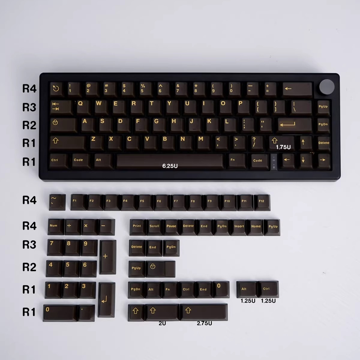 121 Keys/set Aifei Neon Light Klein Blue Pyga Keycaps ABS Double Shot ...