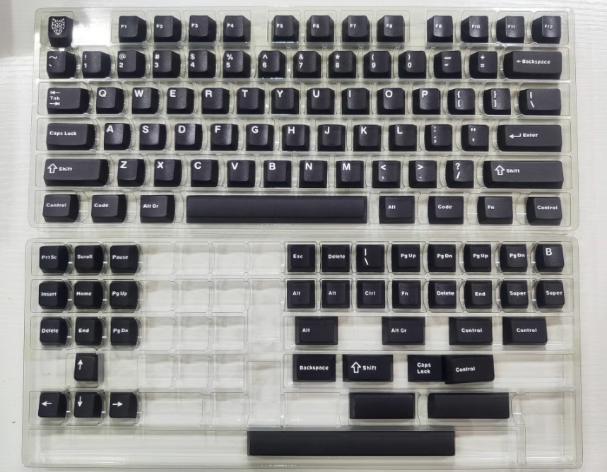121 Keys/set Aifei Neon Light Klein Blue Pyga Keycaps ABS Double Shot ...