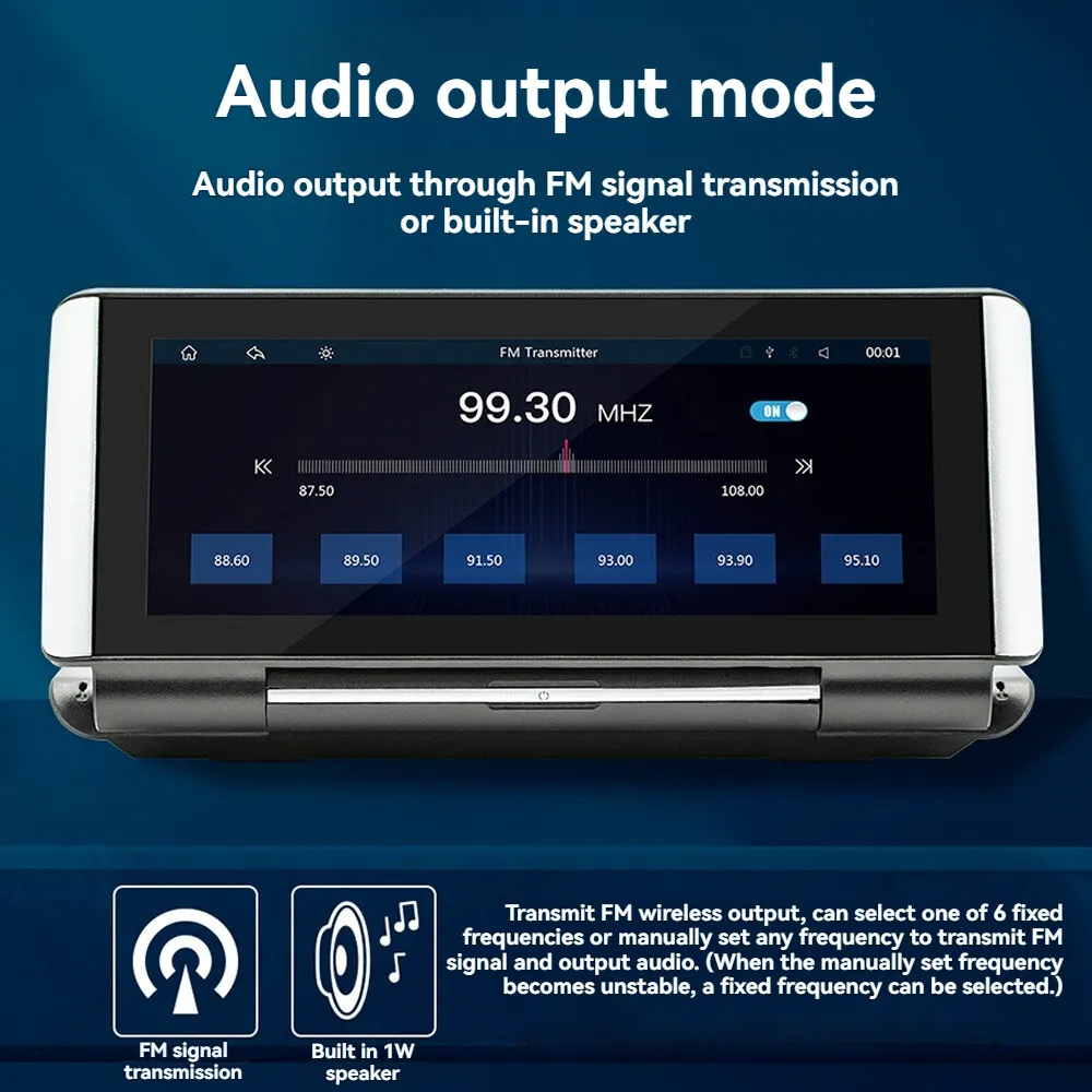 Wireless Multimedia Player, Portable 6.86" Foldable Touch Screen with ...