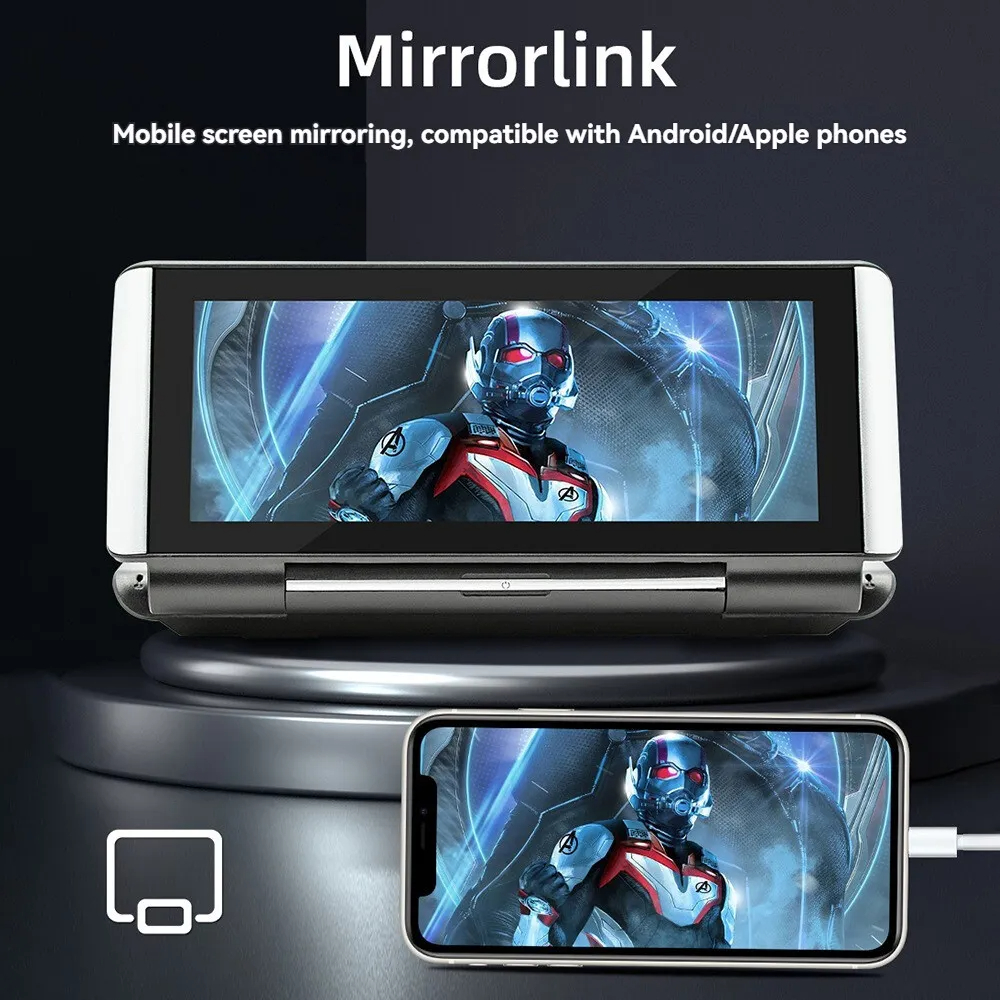 Wireless Multimedia Player, Portable 6.86" Foldable Touch Screen with ...