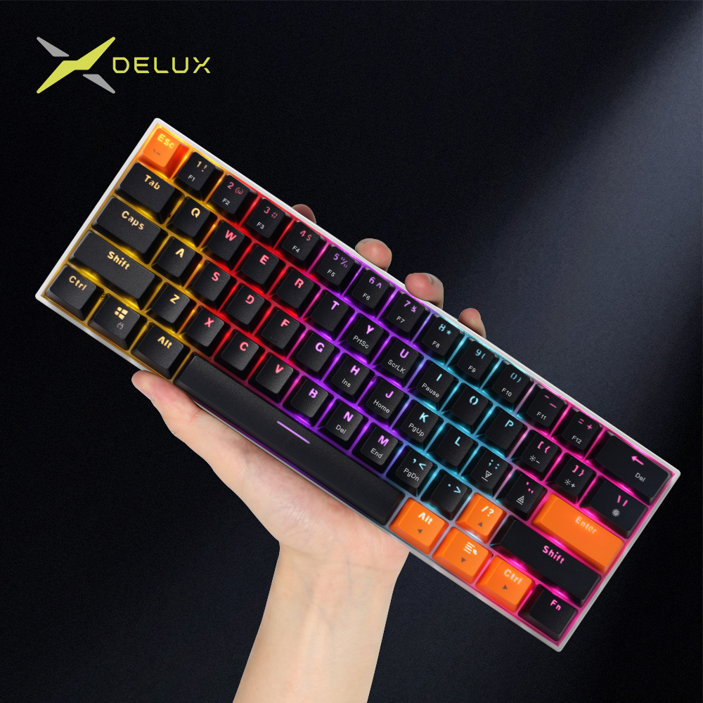 DELUX KM36 Wired Gaming Mechanical Keyboard,Blue or Red Switches, RGB ...