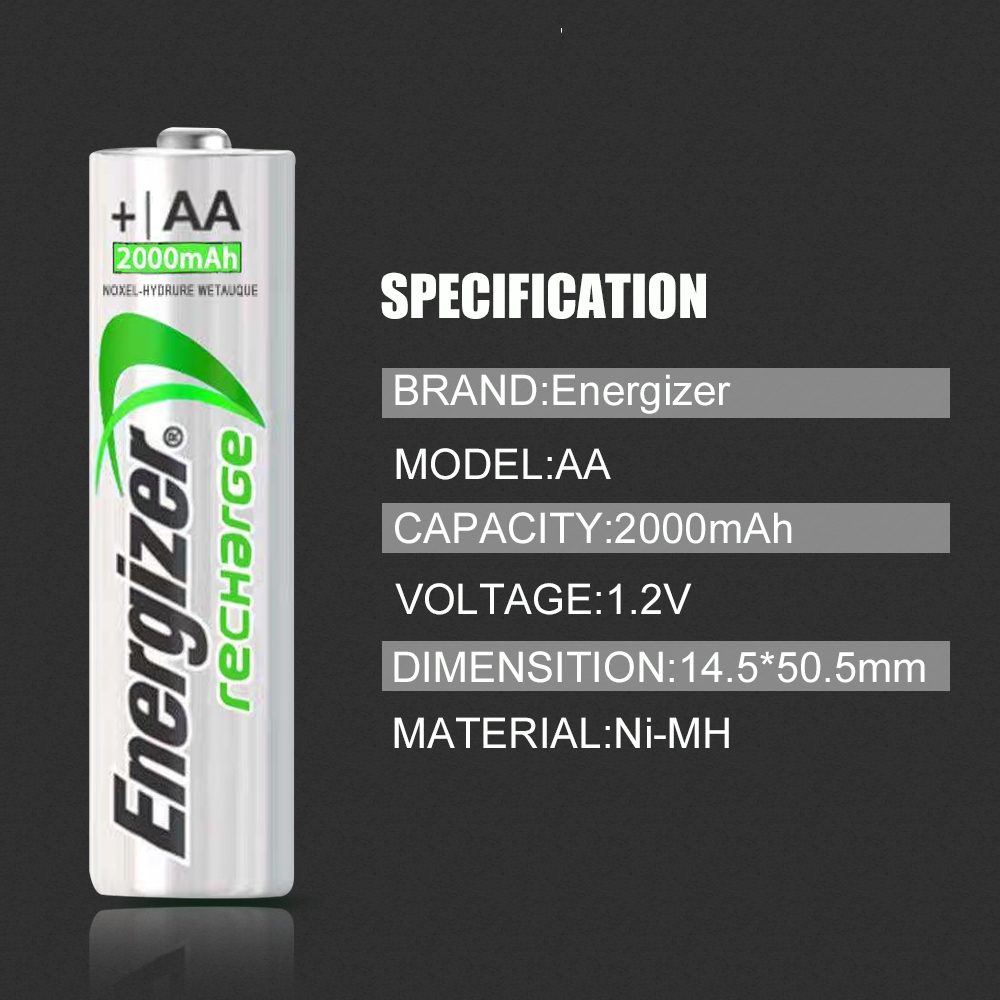 Energizer 1.2V AA/AAA Ni-Mh Rechargeable Batteries With UK Plug 4 Slots ...