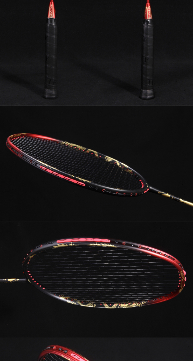 ALP QY Max 38LBS Golden Dragon Pattern 4U T1100 Badminton Racket High ...