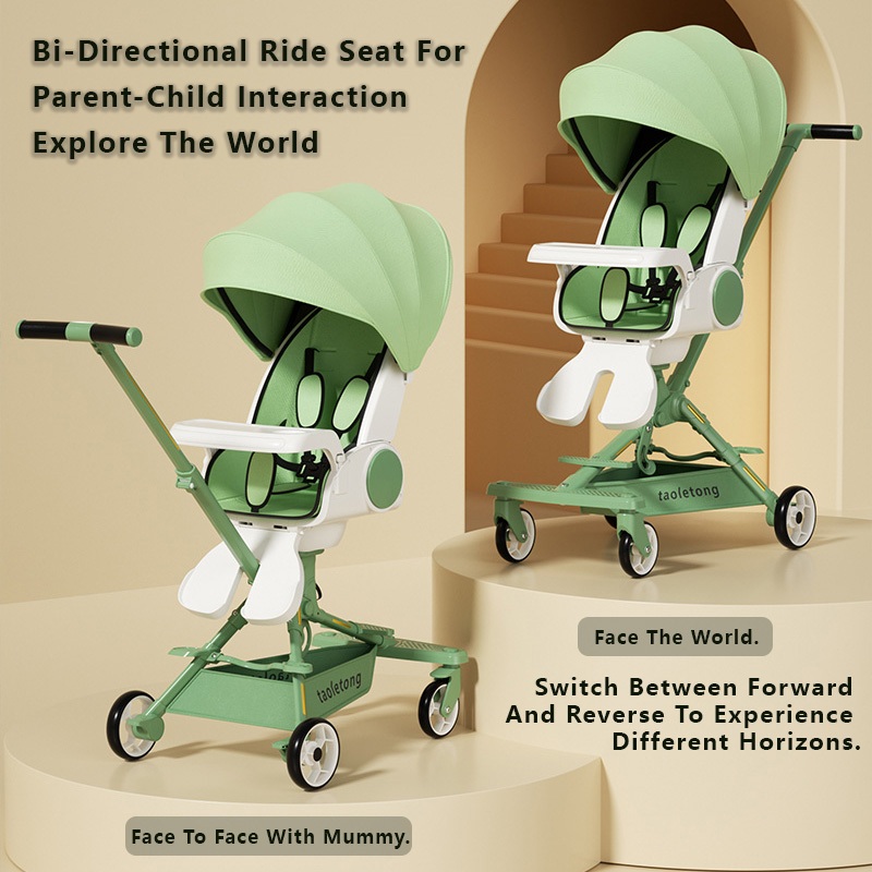 Beige 2 Way Ultra lightweight Foldable Stroller Baby Magic stroller 4 ...