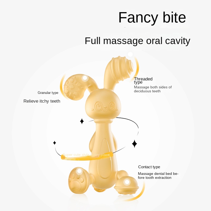 The Latest Style Baby Bunny Silicone Teether Baby Teeth Soothing Molar ...