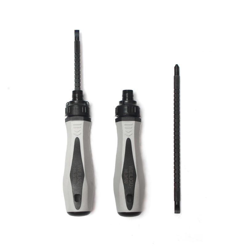 Screwdriver Two-Way Ratchet Retractable Phillips Dual-Use Flat Rotating ...