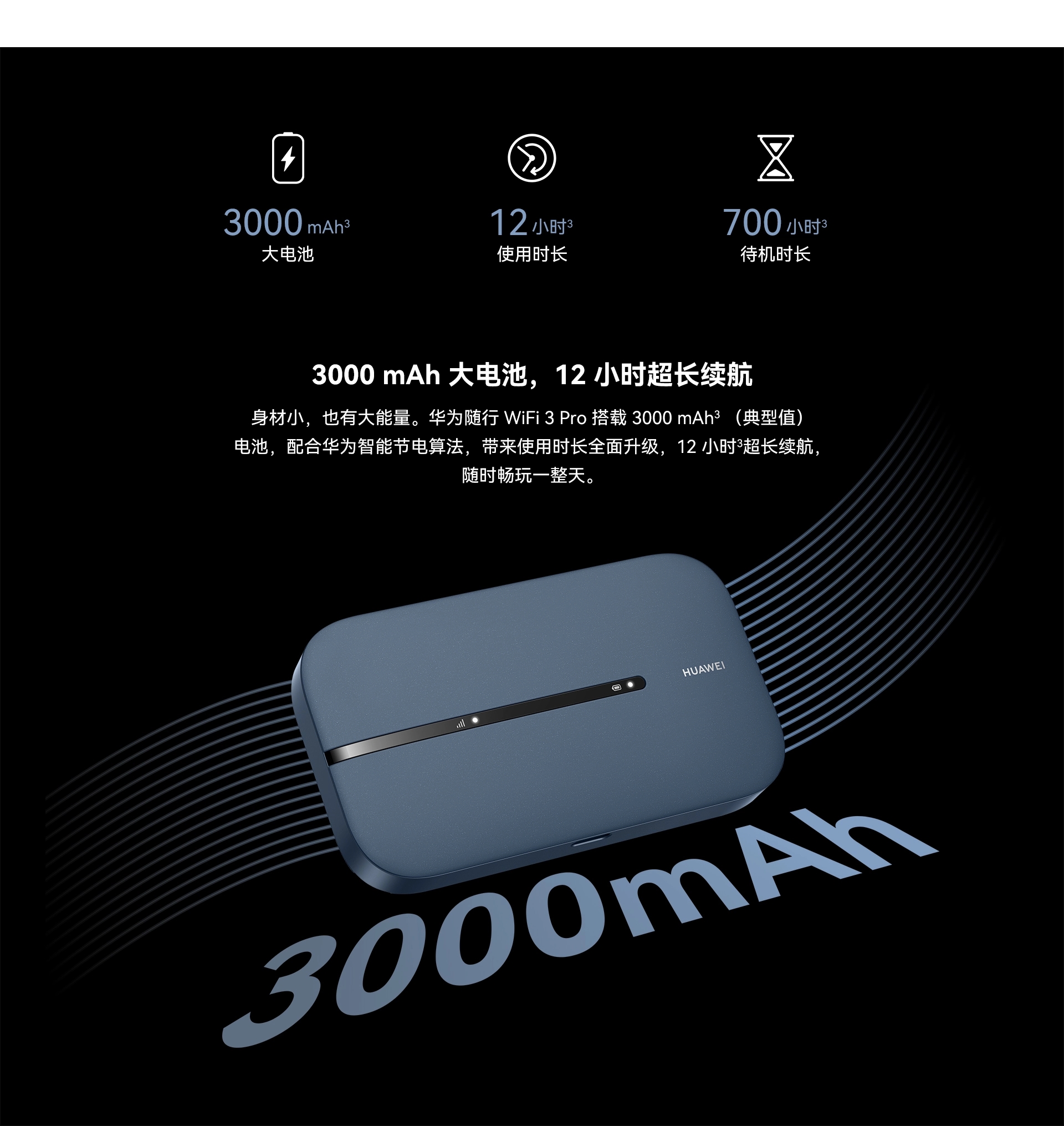 Huawei Mobile WiFi 3 Pro Router E5783-836 pocket wifi 3000mah battery | Shopee Malaysia