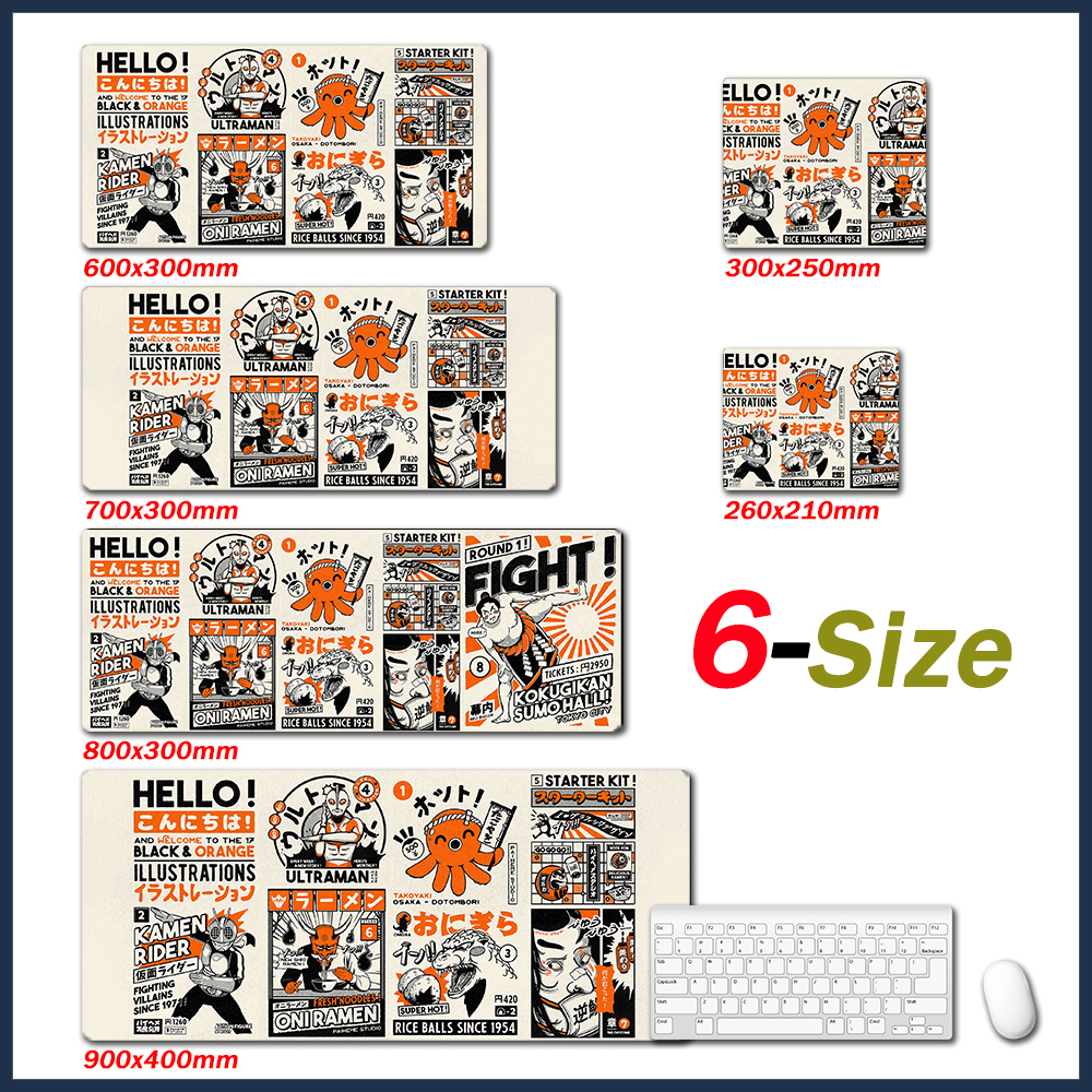 Japan Retro Style Mouse pad | Extended Gaming Mousepad | Waterproof Non ...