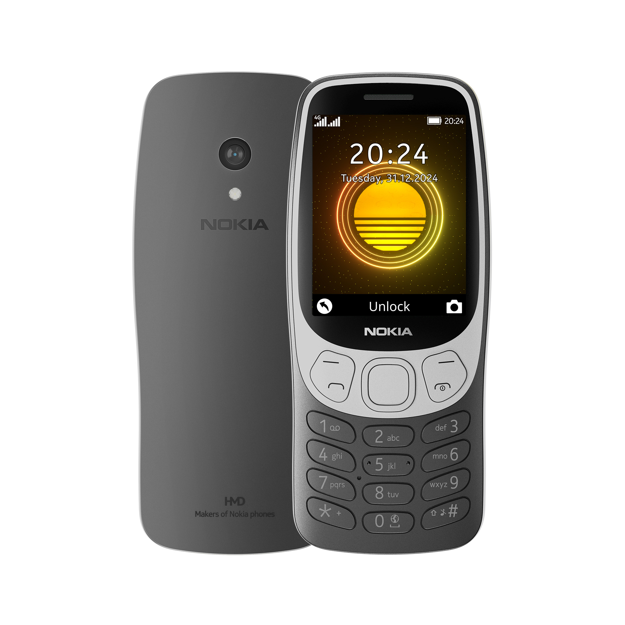 Nokia 3210 4G Basic Phone Original 2.4'' Type-C Charging 2MP Rear Cam ...